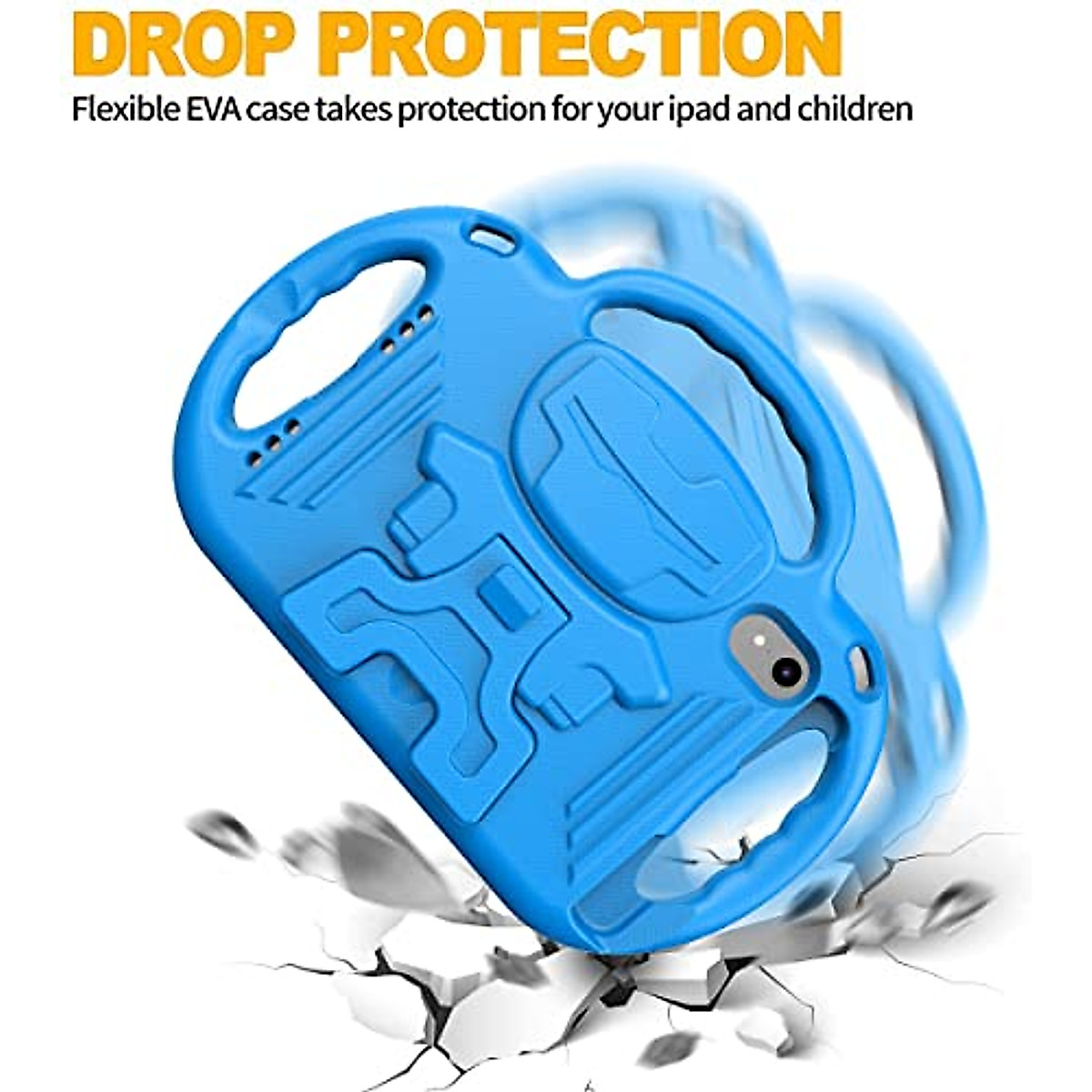 BMOUO Kids Case for iPad Mini 6 (8.3 inch, 2021), iPad Mini 6th Generation Case for Kids, with Shoulder Strap, Shockproof Handle Stand Kids Case for iPad Mini 6th Generation 8.3 inch 2021, Blue