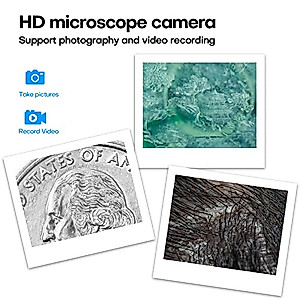 Cainda 4K WiFi Digital Microscope Camera for iPhone Android Phone and Windows Mac PC, 3840x2160P Portable Wireless Handheld Microscope for Adults and Kids