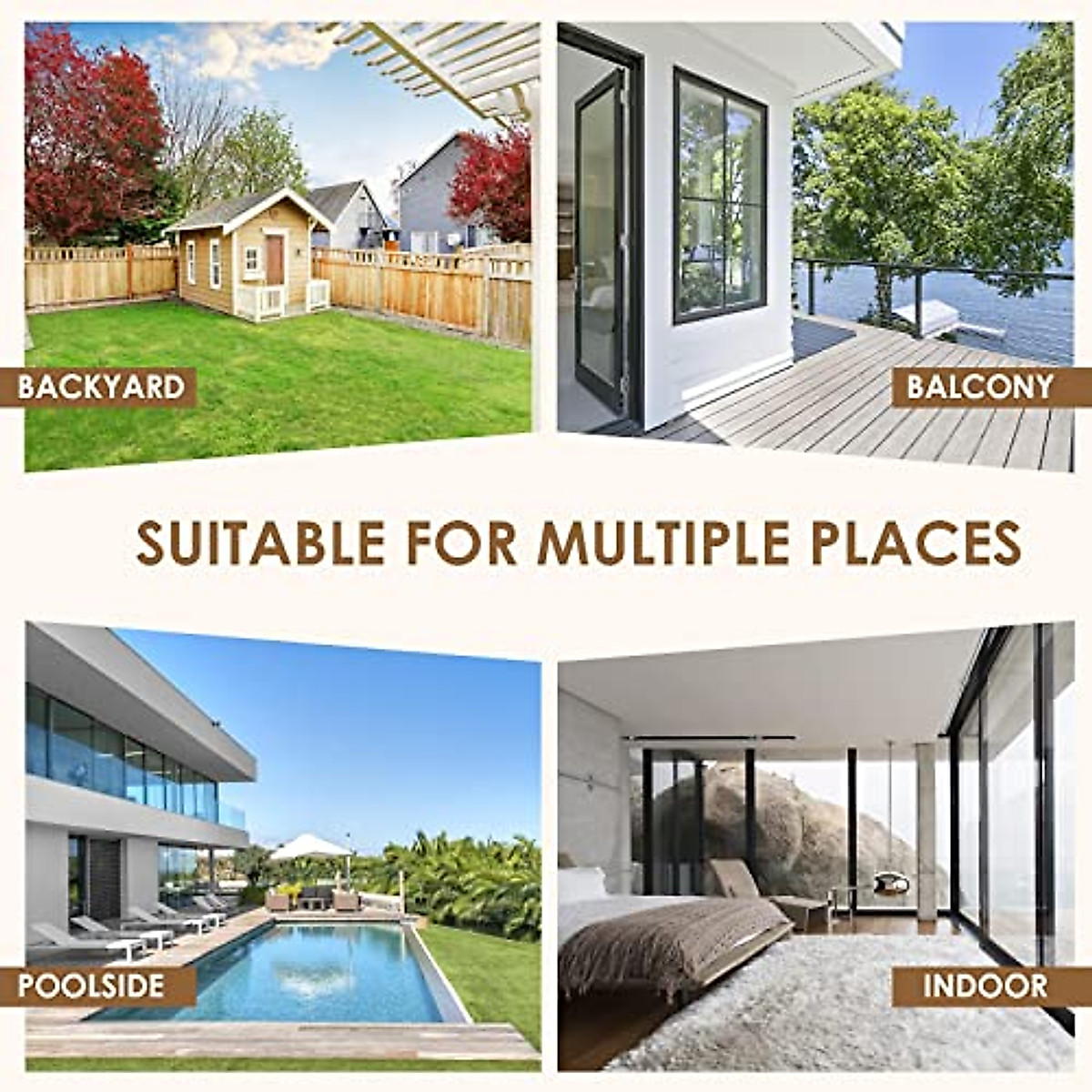 RADIATA Foldable Wicker Rattan Hanging Egg Chair with Stand, Swing Chair with Cushion and Pillow, Lounging Chair for Indoor Outdoor Bedroom Patio Garden (Brown)