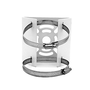 WiTi Universal Vertical Pole Mount for Security Camera, Solid Metal Bracket with Loops, Suitable for CCTV Cameras(Small Size)