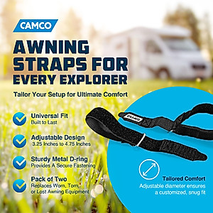 Camco 42503 12" Awning Straps