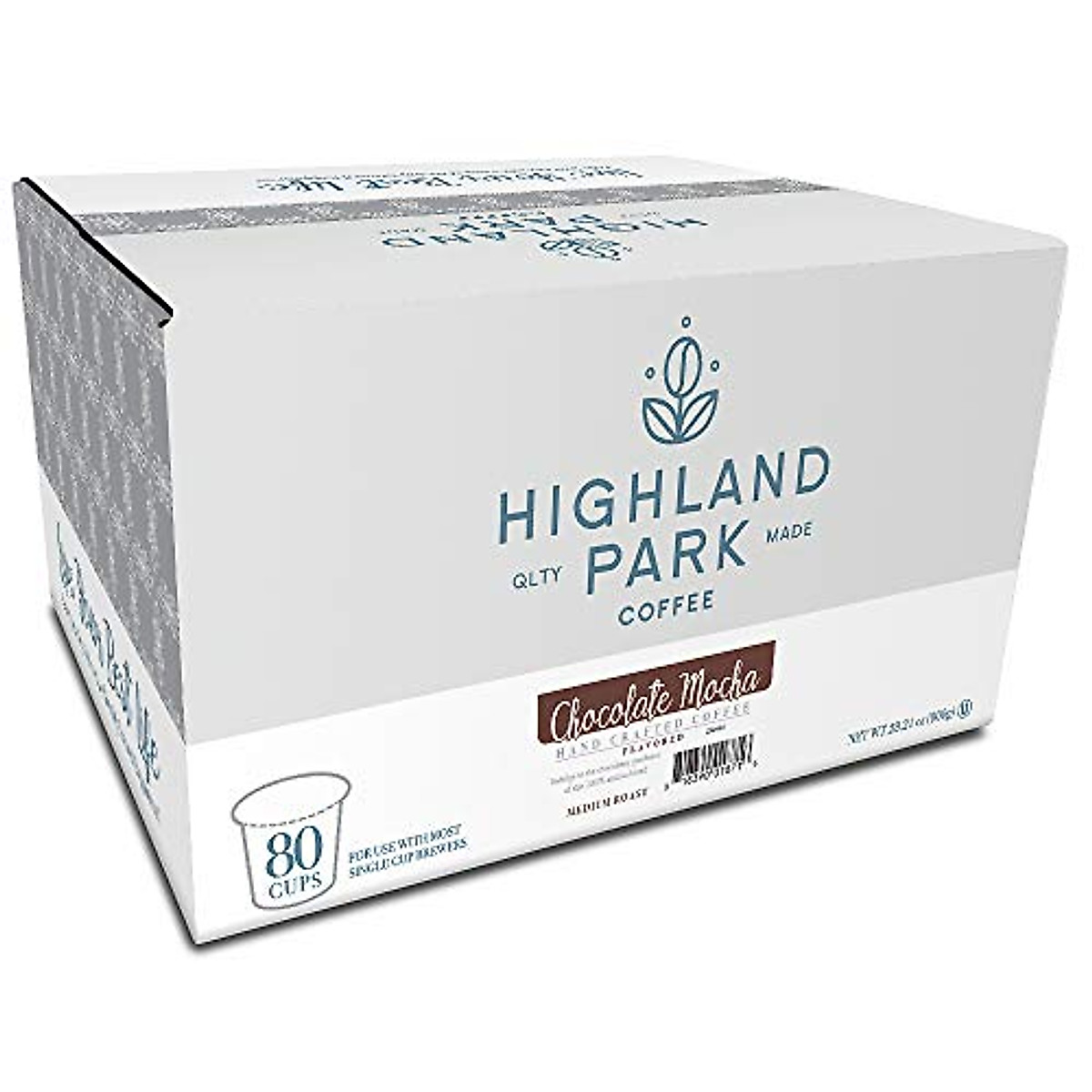 Highland Park Coffee Single Serve Coffee Pods, Chocolate Mocha, Chocolate Mocha, 80.0 Count