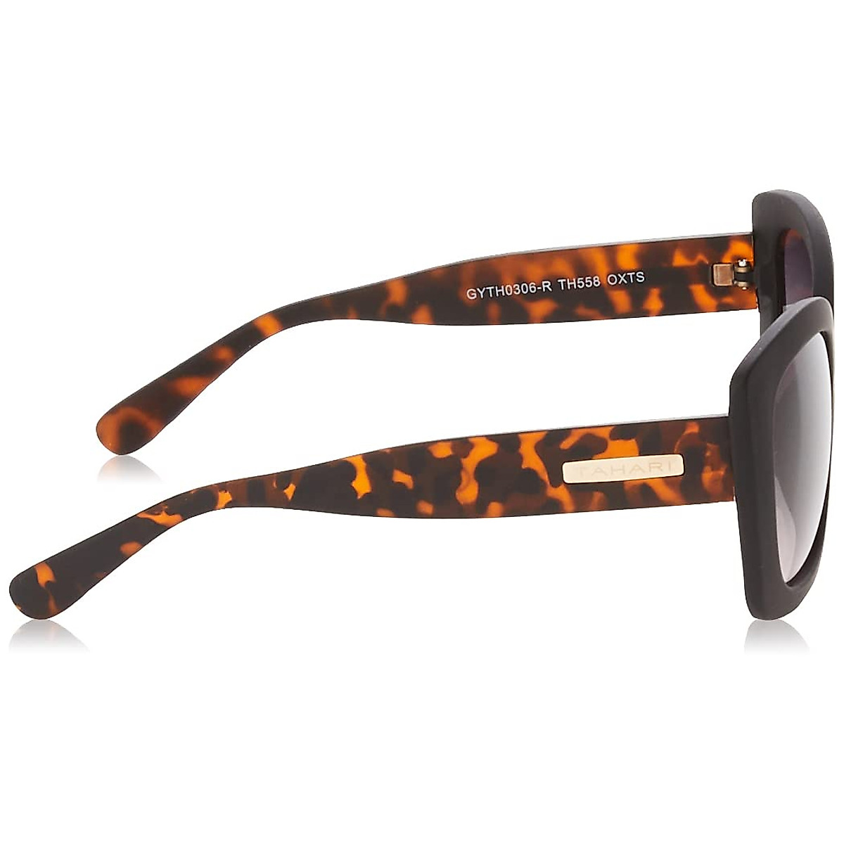 TAHARI womens Th558 UV Protective Cat Eye Women s Sunglasses Wear Year Round Elegant Gifts for Women 57 mm, Black & Tortoise, 70 mm US