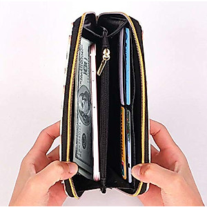 Freewander Purple Smoking Skull Print PU Leather Wallet Mini Backpack School Bag for Women 2pc