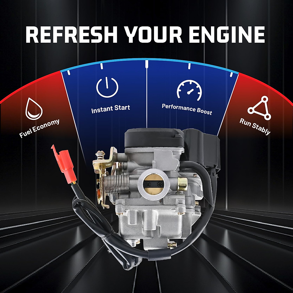 49cc Scooter Carburetor GY6 Four Stroke with Jet Upgrades