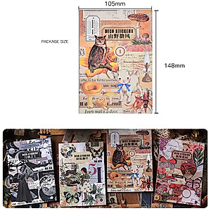 Cute Handbook Journaling Stickers - 20 Sheets PET Scrapbooking Stickers Waterproof Letter Stickers Stationary Stickers Junk Journal Supplies Clearance for Art Journaling Collage Craft Notebooks Album Crafter Gifts (Mountain Breeze)