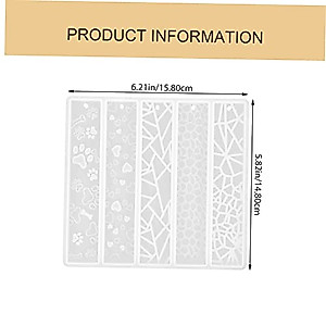 VILLCASE Bookmark Mold Resin Epoxy Bookmark Chocolate Fondant Bookmark Casting Molds Rectangular Bookmark DIY Gift Tag Jewelry Tags DIY Craft Making Trays Crafts Student Crystal Silica Gel