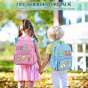Cunno 4 Pieces Nylon Backpack for School Preppy Bookbags Bulk Girls Boys DIY School Bags Travel Toddler Backpack Waterproof Travel Bag Pack for Teenage Girls Students Back to School