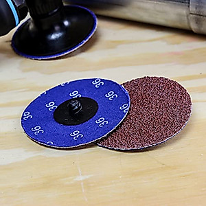 ABN Aluminum Oxide Sanding Discs 25-Pack, 3in, 36 Grit - Metal Sanding Wheels for Surface Prep and Finishing Work