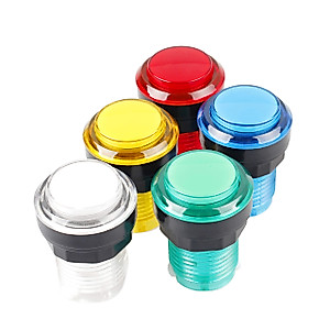 EG STARTS 10x New 12V LED lit Arcade Push Buttons with Micro Switch for Jamma Mame Games Parts Multicade Choice of 5 Colour