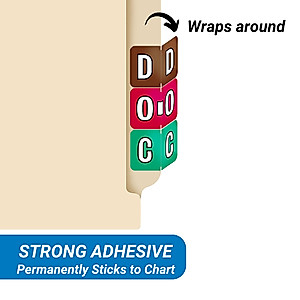 Doctor Stuff - File Folder Labels, Alphabet Letter O, Colwell Jewel Tone - COAM Series Compatible Alpha Stickers, Ruby, 1" x 1-1/2", 500/Roll