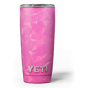Design Skinz Pink Geometric V15 - Skin Decal Vinyl Wrap Kit Compatible with The Yeti Rambler Cooler Tumbler Cups