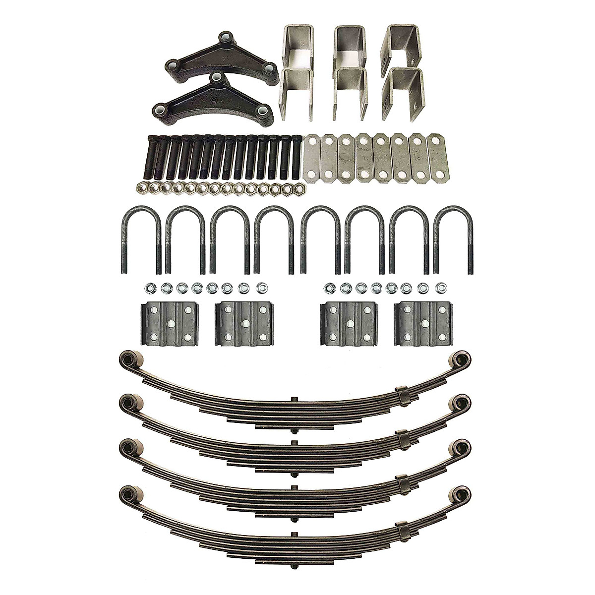 LIBRA 7000# 7k Tandem Trailer Axle Suspension Kit Leaf Spring/U-Bolt/Hanger Kit