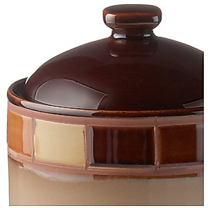 Gibson Elite Estebana Casa Dinnerware, 3-Piece Cannister Set, Beige/Brown