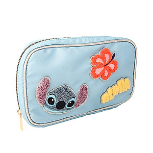 Disney Stitch Nylon Jewelry Holder Organizer with Zip Closure - Officially Licensed Jewelry Travel Organizer
