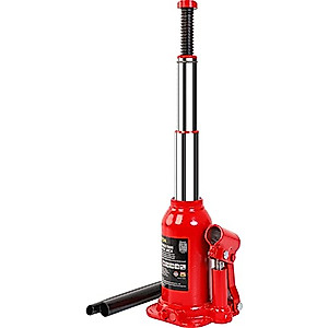 BIG RED 4 Ton (8,000 LBs) Torin Double Ram Welded Hydraulic Car Bottle Jack for Auto Repair and House Lift, Red, ATH80402XR