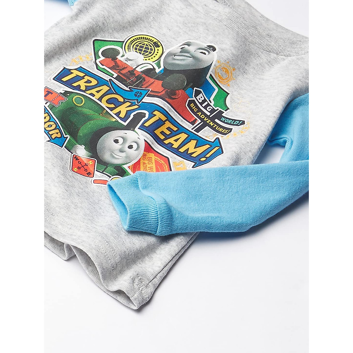 Thomas & Friends boys Toddler Baby 4-piece Long Sleeve Pajama Set, Blue, 12 Months US