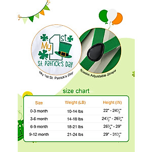 AGAPENG St Patricks Day Baby Boy Outfit Baby St Patricks Day Outfit Boy 0-3 Months My First St Patricks Day Baby Boy Outfit Long Sleeve Romper Shamrocks Suspenders Pants Hat