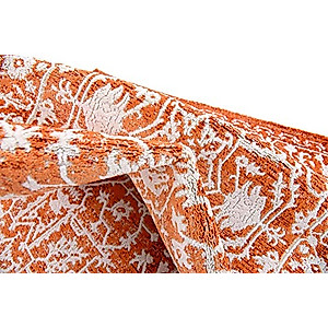 Unique Loom Traditional Classic Intricate Design with Distressed Vintage Detail, Area Rug, 2' 7 x 10' 0 Runner, Terracotta/Ivory