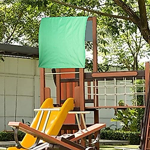 AUNMAS Outdoor Swing Patio Swing Square Canopy Kids Playground Roof Shade Canopy Cover Replacement Tarp Sunshade for Garden, Green(1#)