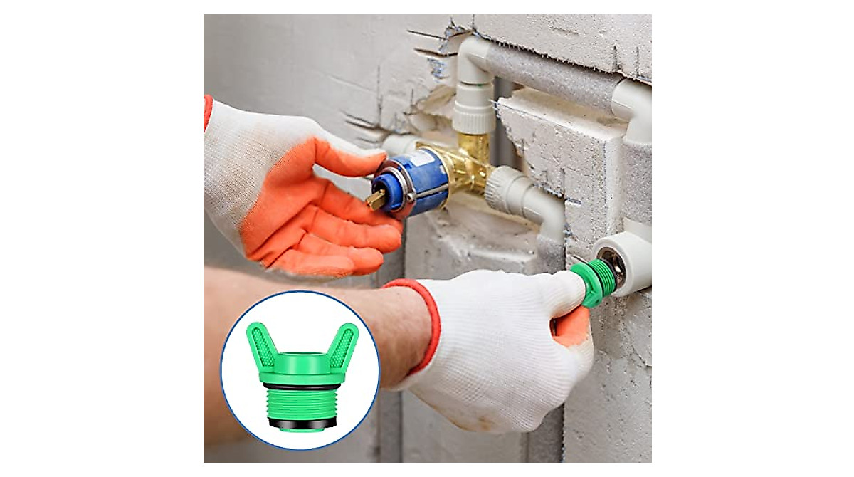 Nuanchu 10 Pack 3/4” NPT Garden Hose Plugs for Irrigation & Water Lines