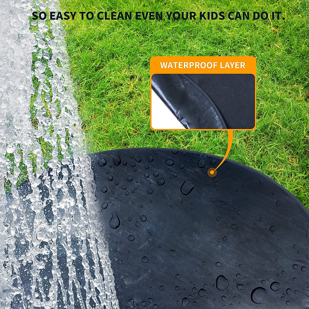 Fire Pit Mat Fireproof Mat Chimineas for Deck,Protection Grill & Patio Fire Pit Pad Hearth Rug, Fireproof Mat, Deck Protector for Wood Burning Fire Pit, Gas Fire Pit, Charcoal Grill (36 Inch)