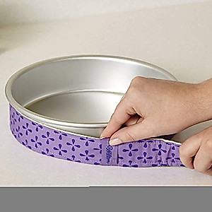 Wilton Bake-Even Cake Strips for Evenly Baked Cakes, 2-Piece Set, Purple, Fabric