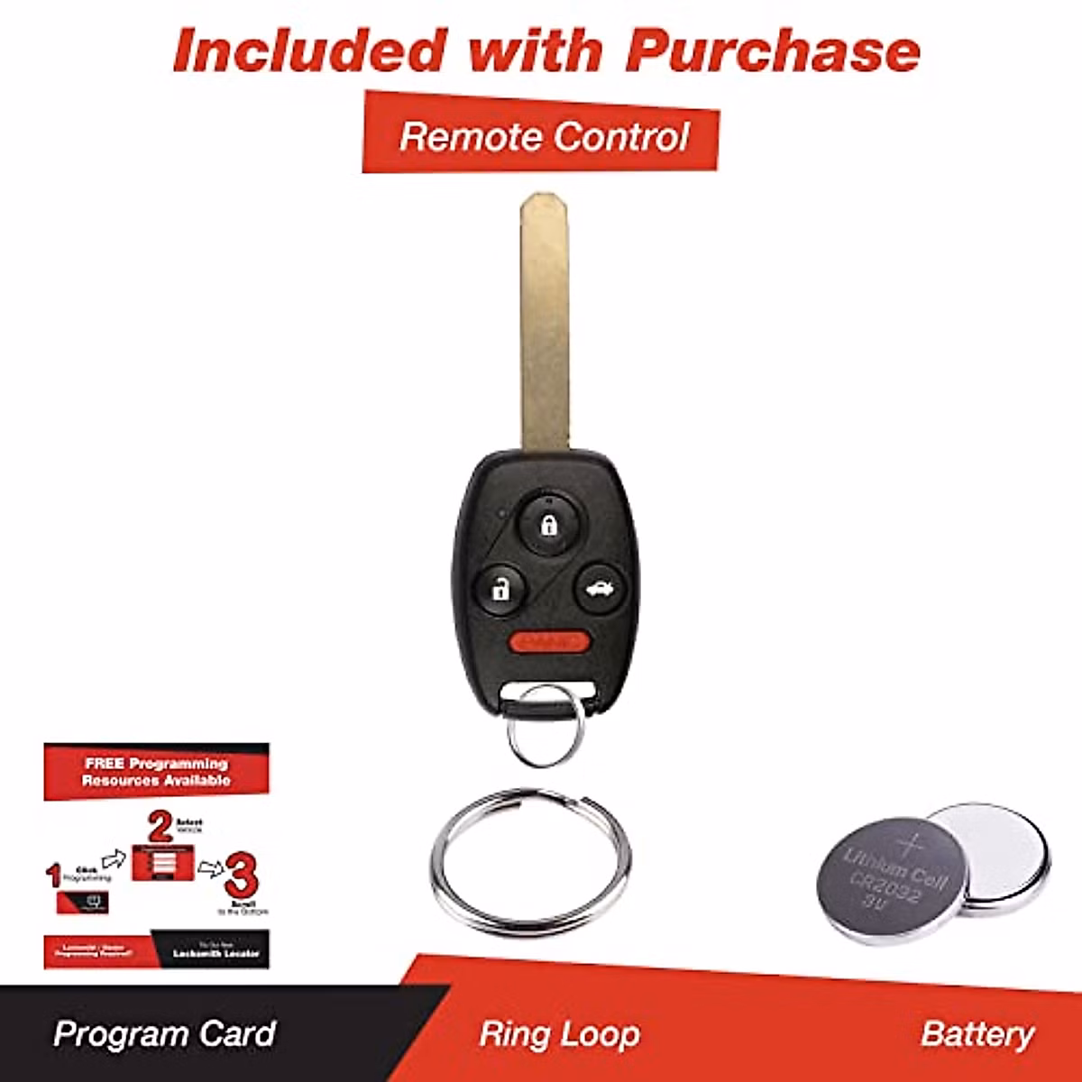 KeylessOption Keyless Entry Remote Control Car Key Fob Replacement for MLBHLIK-1T