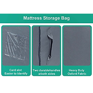 Carry Case for Tri-Fold Mattress 4-6 inch Twin, Foldable Memory Foam Mattress Case, Sturdy Carrying Bag for 4-6 inch Twin Trifold Matress, Portable Twin Mattress Storage Bag with 3 Handles