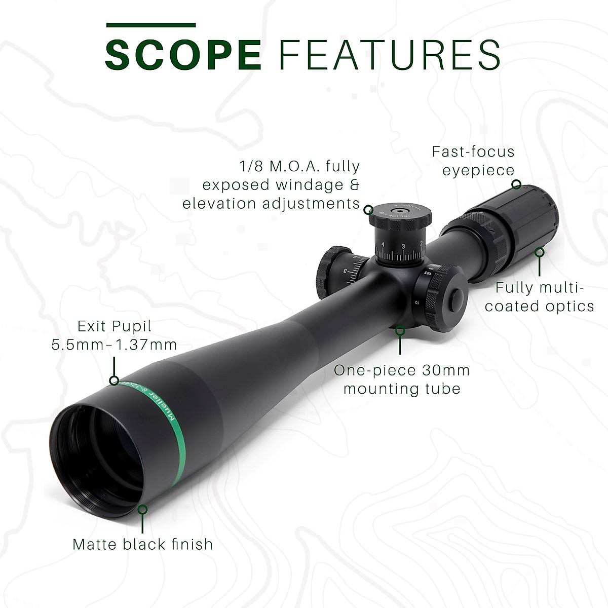 Mueller Tactical 8-32x44 Side Focus Mil Dot Reticle