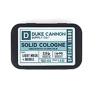 Duke Cannon Supply Co. Solid Cologne - Men's Concentrated Balm, 1.5 oz. (Light Musk + Neroli)