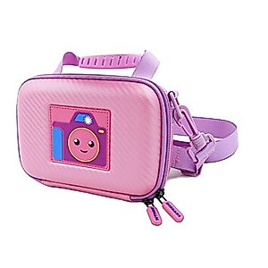 CASEMATIX Pink Camera Case Compatible with VTech KidiZoom Camera - Protective Travel Case with Shoulder Strap Compatible with VTech KidiZoom Duo Selfie Cam, Pix, Twist Connect and More!