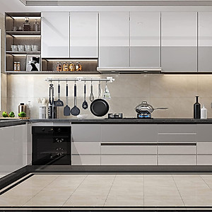 AKEISI Kitchen Utensil Rack,Kitchen Rail 2-Pack 16.7~30inch telescopic bathroom rack, Rail Rack Organizer for Hanging Knives Hanging Pot Rack Utensil Holder with 16 Hooks.