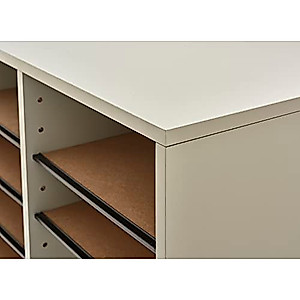 Safco Products 9424GR Wood Adjustable Literature Organizer, 36 Compartments, Durable Construction, Sturdy Strength, Removable Shelves, Stackable, Home Office, Craft Rooms, Classroom Mailbox