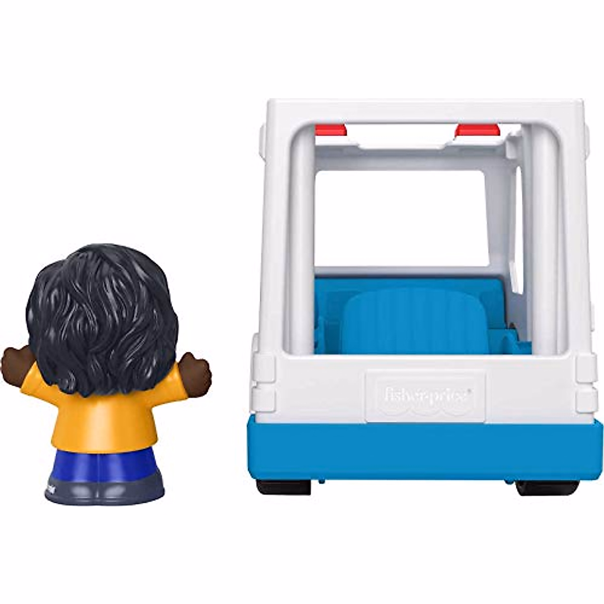 Fisher-Price Little People Ambulance, push-along vehicle with EMT figure for toddlers and preschool kids ages 1 to 5 years