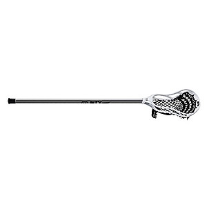 STX Lacrosse Stallion 50 Youth Lacrosse Complete Stick, Platinum/White, 39"