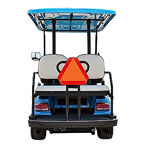 IGNIXIA (Pack of 02) Slow Moving Vehicle Sign, PVC Vinyl Decal Slow Moving Vehicle Triangle Sticker, 14”x 16” Inches Orange base with Reflective border, UTV, safety Triangle signs