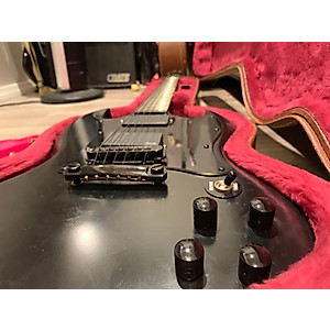 Pack of 4pcs Dome Knob Volume Tone Control Knobs for Electric Guitar Bass Screw Type (Black)