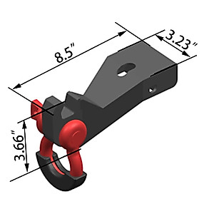 LUYWTE Steel Front Tow Hook Mount Bracket and D-Rings for 2007-2013 Chevy Silverado 1500 D-Ring Shackle Bracket, Tow Hook Bracket Replacement