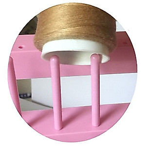 PeavyTailor Seven Layers Thread Stand/Rack Organizer for Sewing Quilting Embroidery Spools and Mini Cones -White