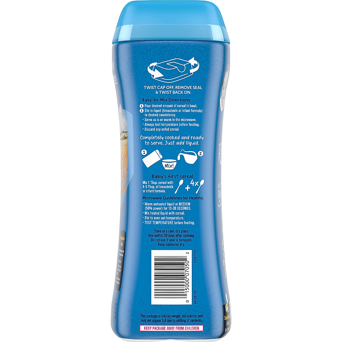 Gerber Cereal for Baby 1st Foods Rice Cereal, Made with Essential Nutrients for Supported Sitters, Non-GMO Project Verified, 16-Ounce Canister (Pack of 6)