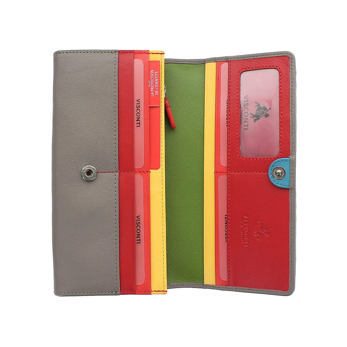 Visconti Happy Rainbow Collection Phoebe Leather Purse RFID HR80 Taupe