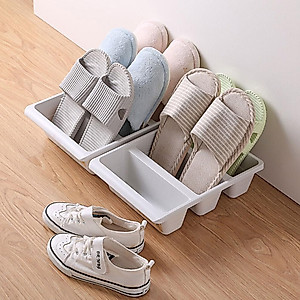 STOBAZA 2Pcs storage shoe tray shoe storage rack Entryway vertical shoe rack closet shoe rack Door Shoe stand shoes organizer rack cabinet storage shelf Shoe Shelf Finishing tray pp porch