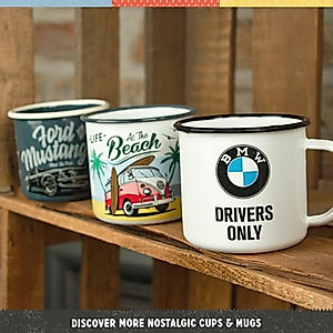 Nostalgic-Art Retro Enamel Cup, 12.2 oz, Vespa – Service – Gift idea for scooter fans, Camping Mug, Vintage design