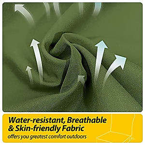 AAAAAcessories Outdoor Deep Seat Cushions for Patio Furniture, Water-Resistant Replacement Patio Chair Cushions Set of 4, 24 x 24 x 5 inch, Dark Moss Green