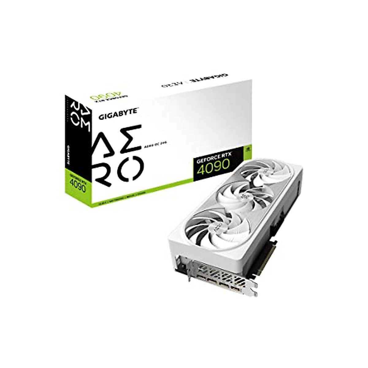 Gigabyte GV-N4090AERO OC-24GD GeForce RTX 4090 AERO OC 24G Graphics Card, 3X WINDFORCE Fans, 24GB 384-bit GDDR6X, Video Card