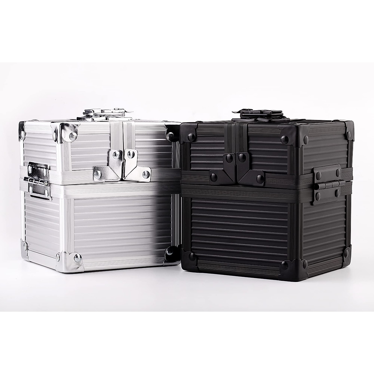 Metal Black Deck Box Dice Box for Deck Protector storage Trading Cards TCG Ultra Pro Sleeve MTG Magic FaB YGO EDH Commander Toploader TCG PTCG