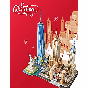 CubicFun 3D Puzzle - Puzzles for Kids Ages 8-10 New York City STEM Projects Arts and Crafts for Kids Ages 8-12 - Toys for Girls 8-10 - 8 Year Old Girl Easter Gift for Kid 8-12