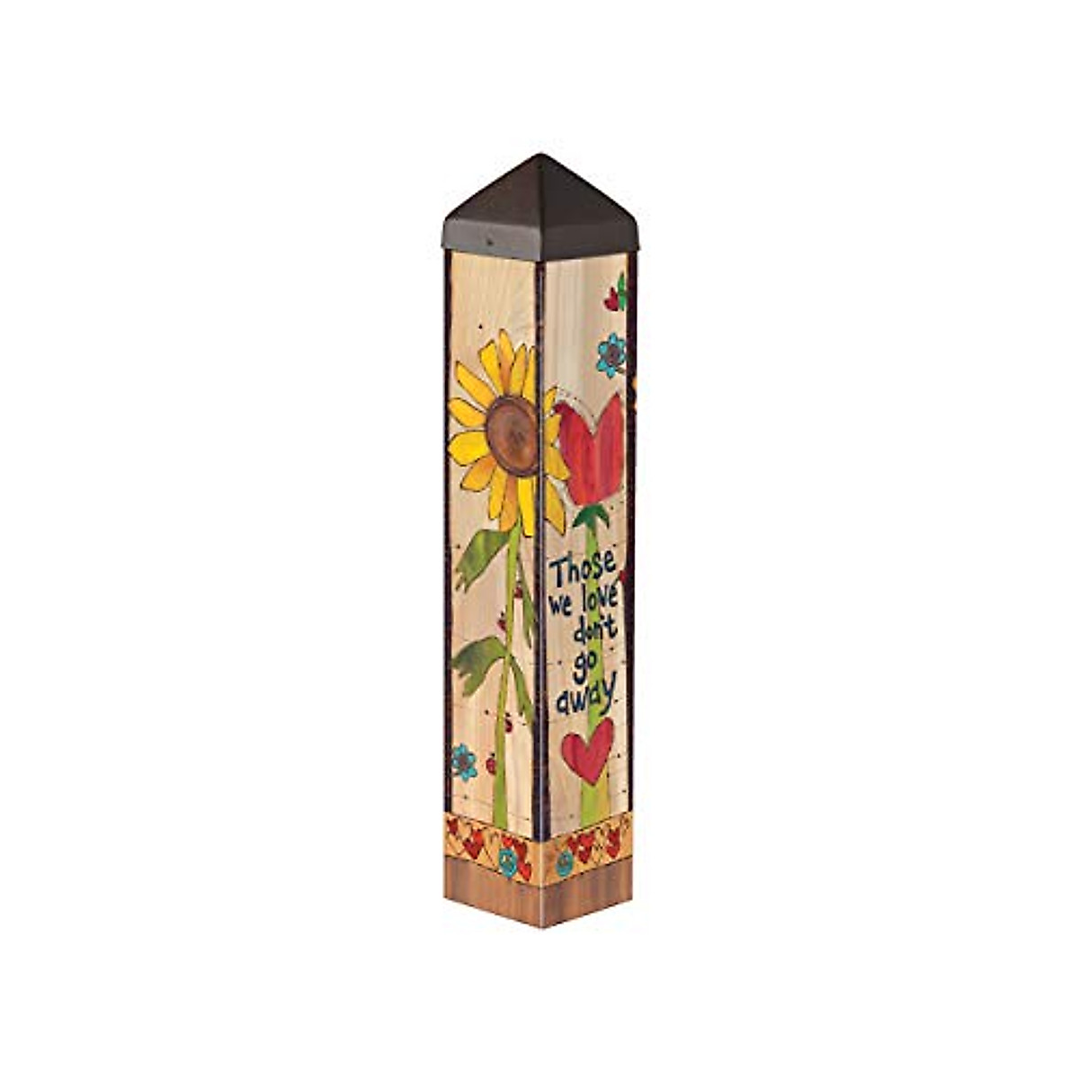 Studio M with Us Everyday Art Pole Outdoor Decorative Garden Post, Made in USA, 20 Inches Tall