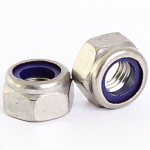 Bolt Base 3mm A2 Stainless Steel Nylon Insert Nyloc Nylock Lock Nuts M3 X 0.5mm Pitch - 5